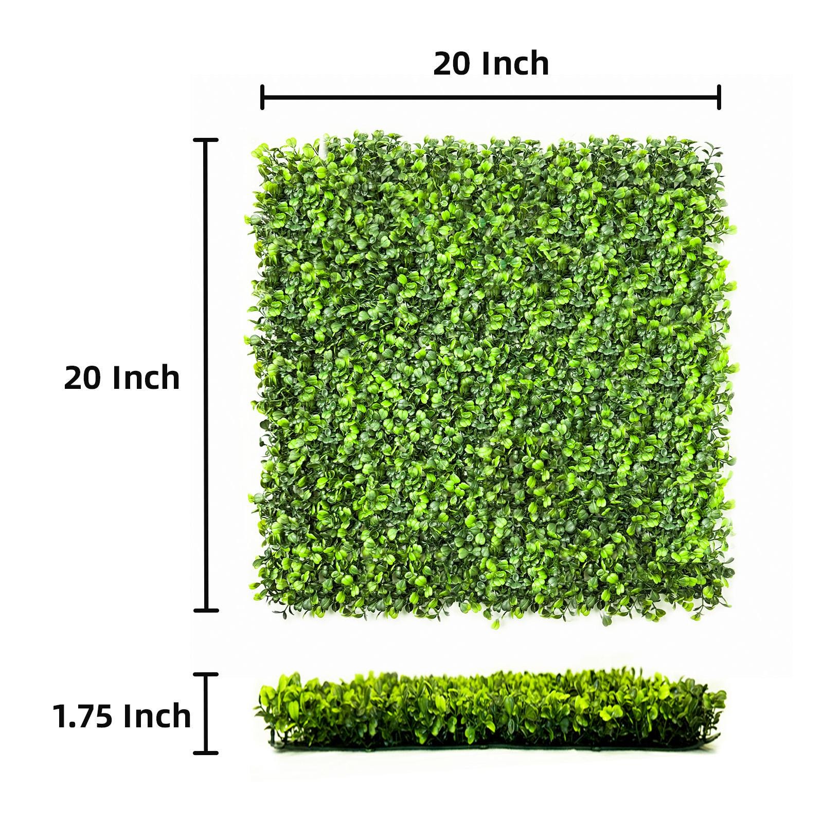 Artificial Boxwood Hedge Panels: UV Protected Grass Wall Decor (12pcs ...