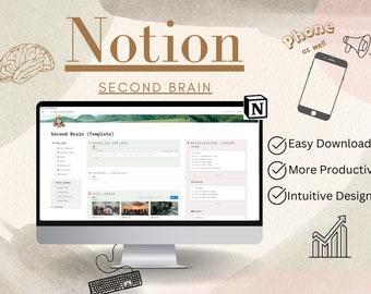 Second Brain Template: All-in-one Planner, Atomic Habits, Notion Template, Personalized Gift - Etsy