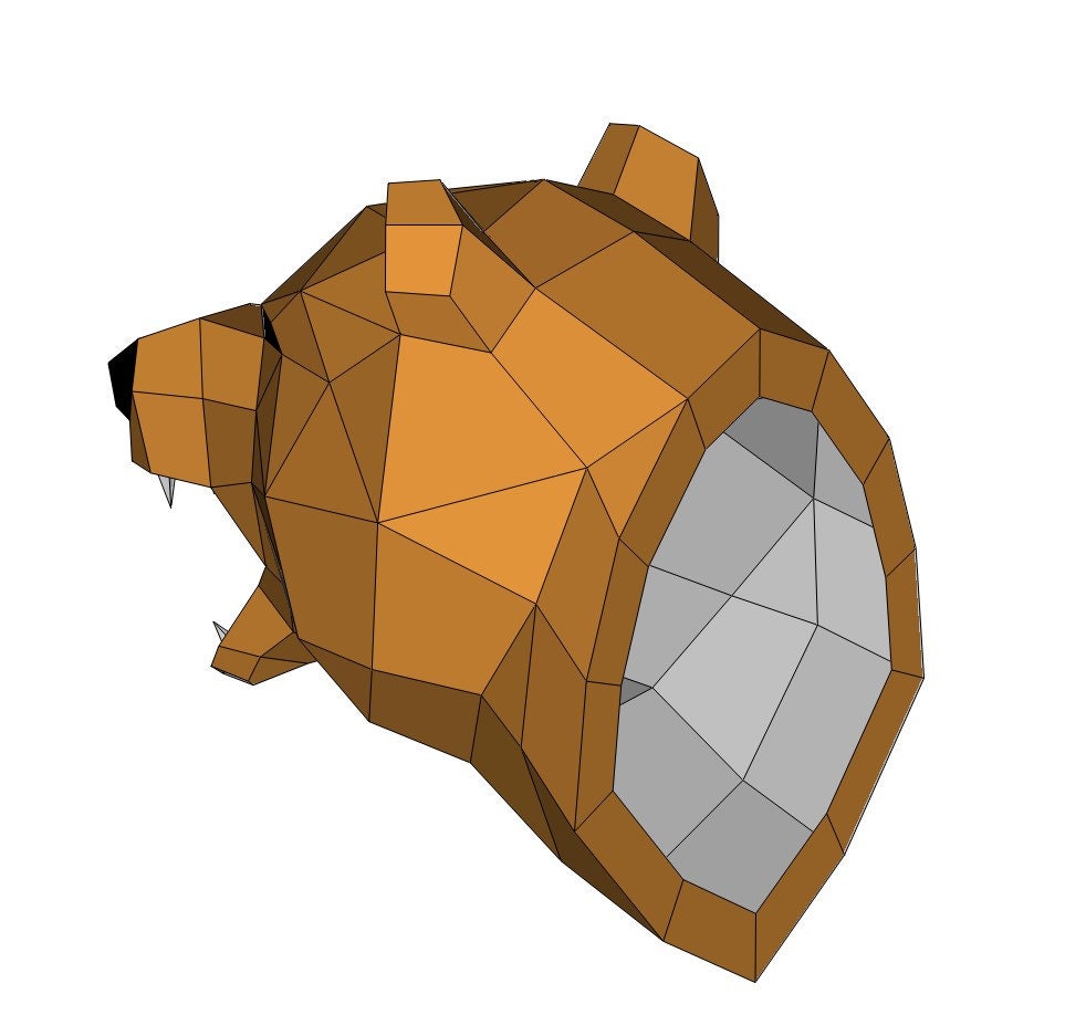 Bear Head - Etsy