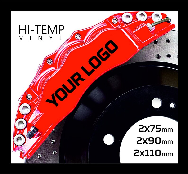 6 X Brake Calipers Decals Stickers - Any LOGO, TEXT, BRAND - Etsy