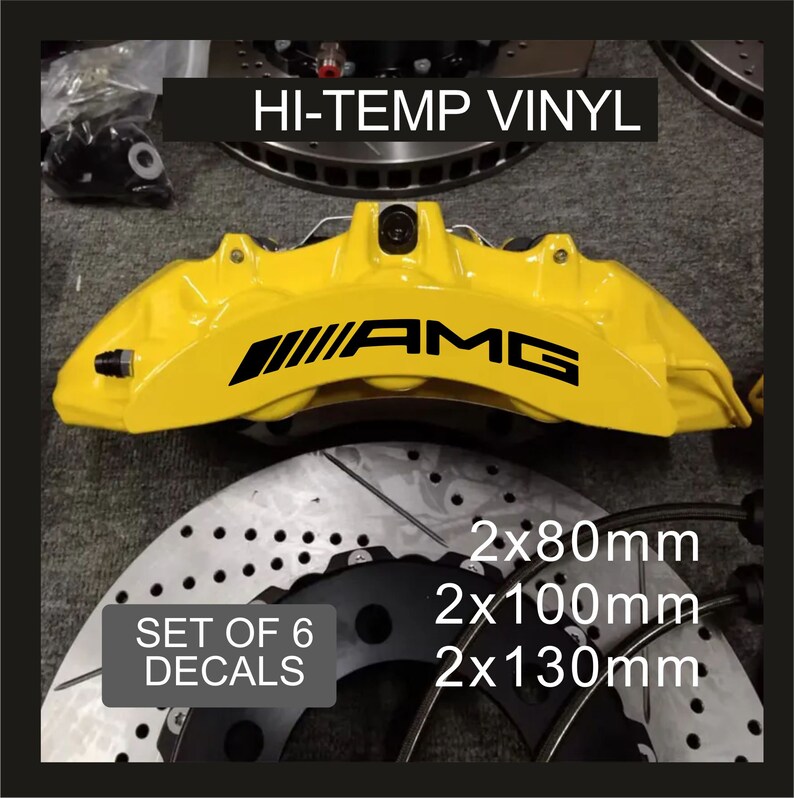 AMG Brake Caliper Decal / Sticker Set of 6 - Etsy