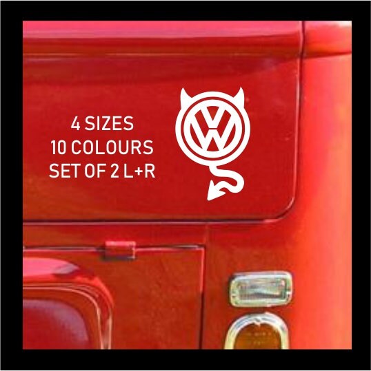 Little Devil VW Sticker / Decal Set of 2 for Volkswagen Car / Van - Etsy
