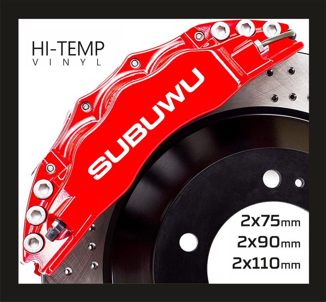 SUBUWU Brake Caliper Decals / Stikers Set of 6 for Subaru Fits Brembo ...