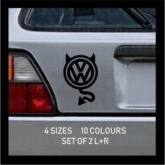 Little Devil VW Sticker / Decal Set of 2 for Volkswagen Car / Van - Etsy