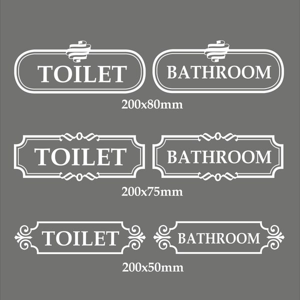 Bathroom Sticker - Etsy