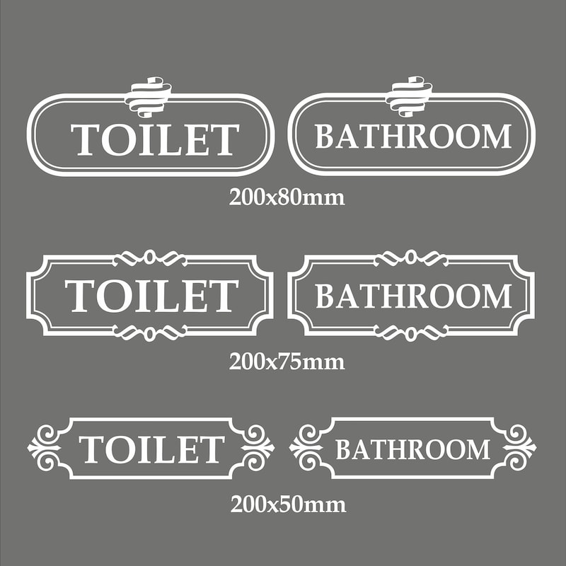Bathroom Toilet Stickers - Etsy