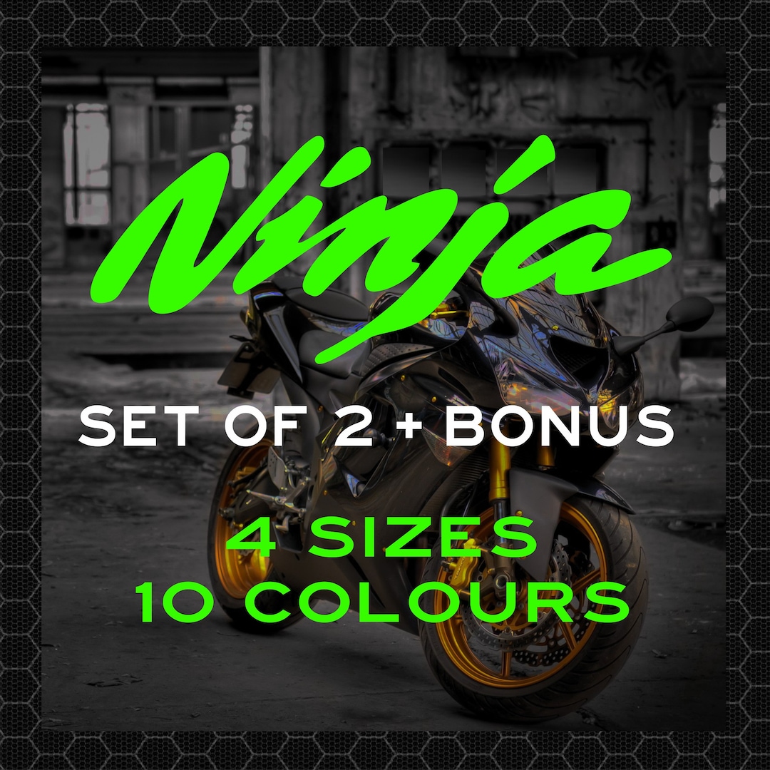 Kawasaki NINJA Sticker / Decal Bike Motorcycle Set of 2 + Bonus - Etsy
