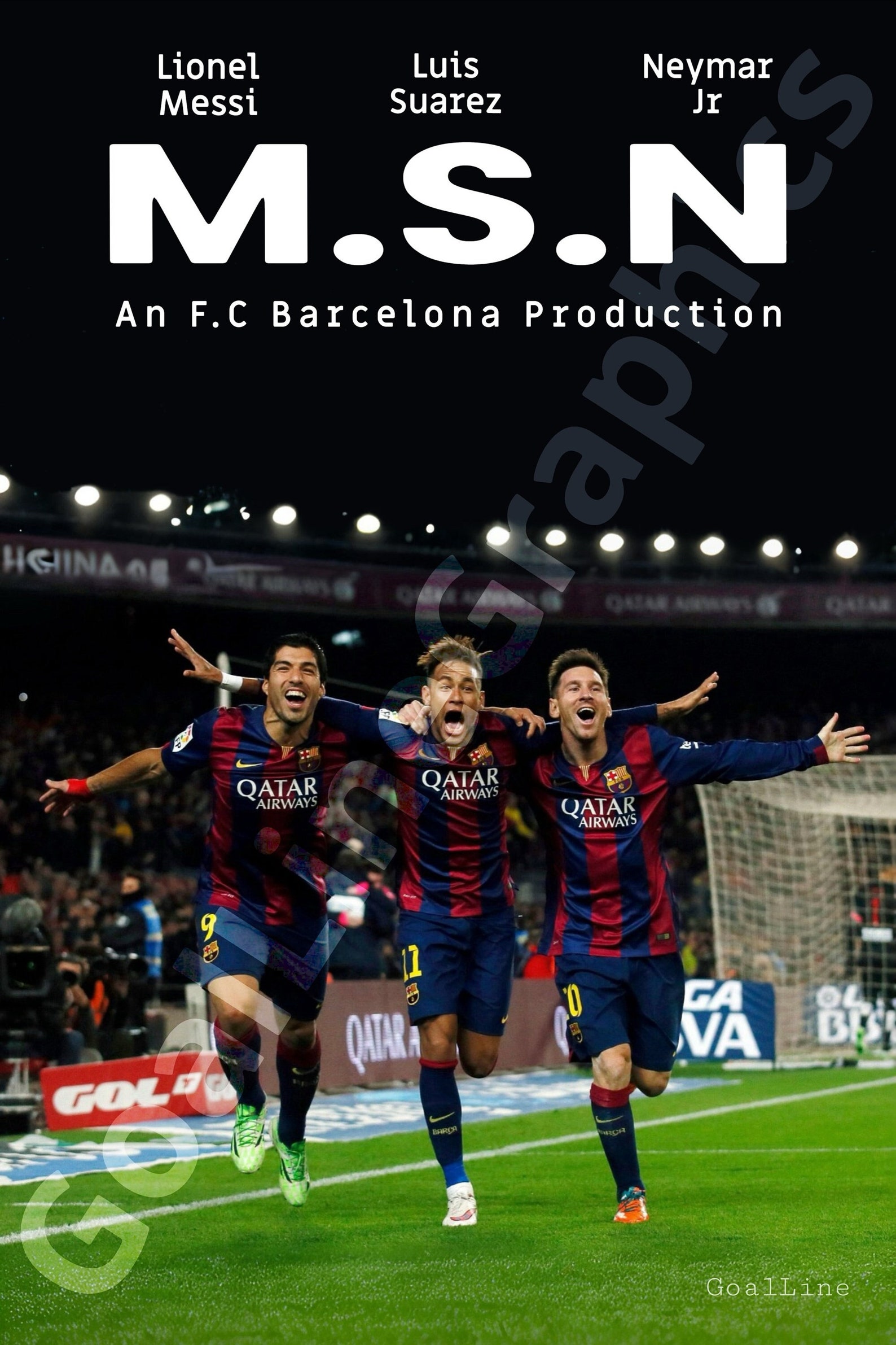 Messi.suarez.neymar Football Poster - Etsy