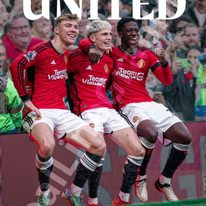 Manchester United Poster Garnacho Hojland Mainoo - Etsy