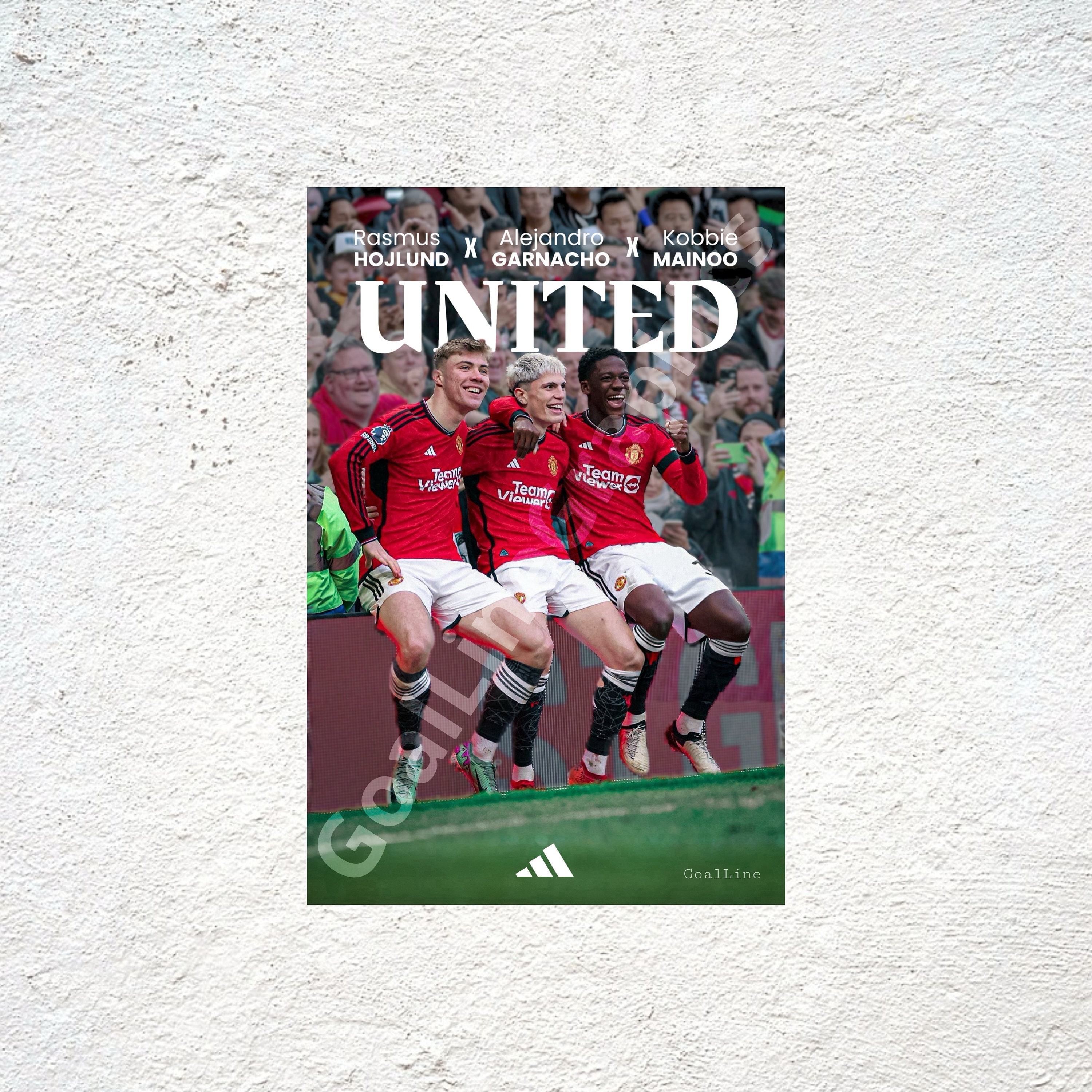 Manchester United Poster Garnacho Hojland Mainoo - Etsy