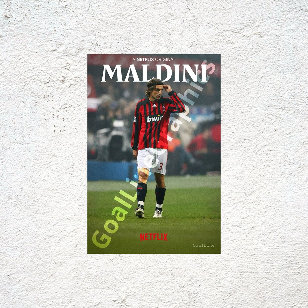 Paolo Maldini Football Poster - Etsy