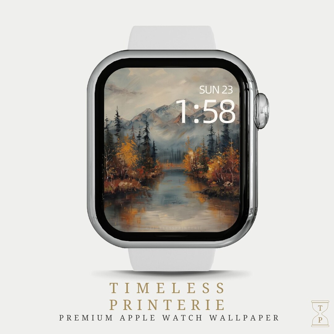 Vintage Forest Apple Watch Wallpaper, Fall Watch Face, Antique Forest ...
