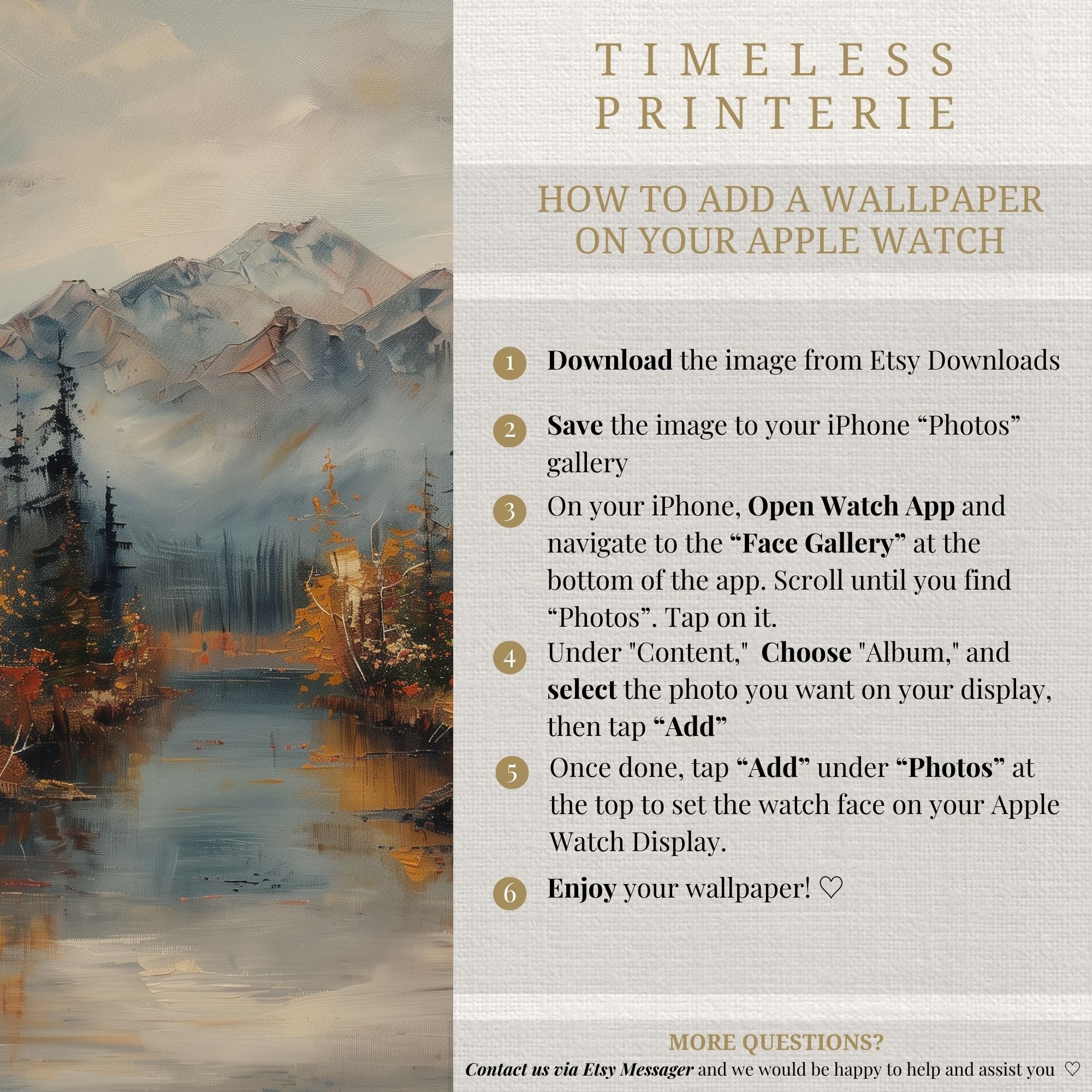 Vintage Forest Apple Watch Wallpaper, Fall Watch Face, Antique Forest ...