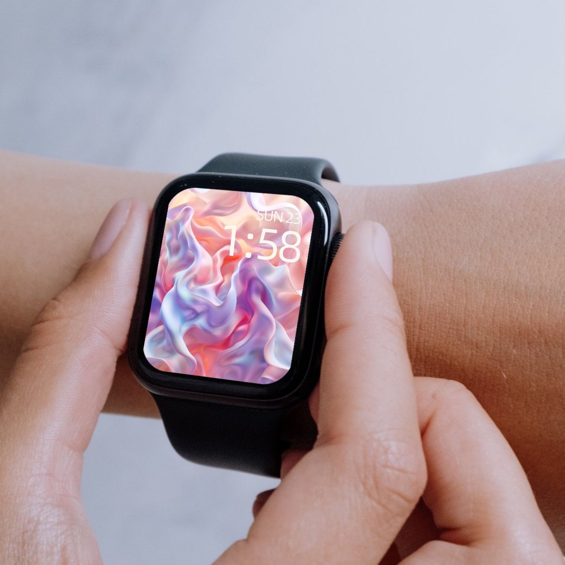 Abstract Apple Watch Wallpaper, Pastel Watch Face, Modern Watch Face ...