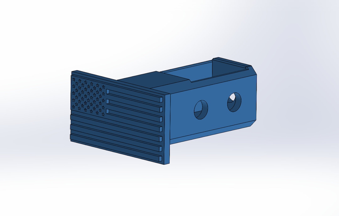 USA (plain) Trailer Hitch Cover STL for 2" Hitches (with Hidden ...