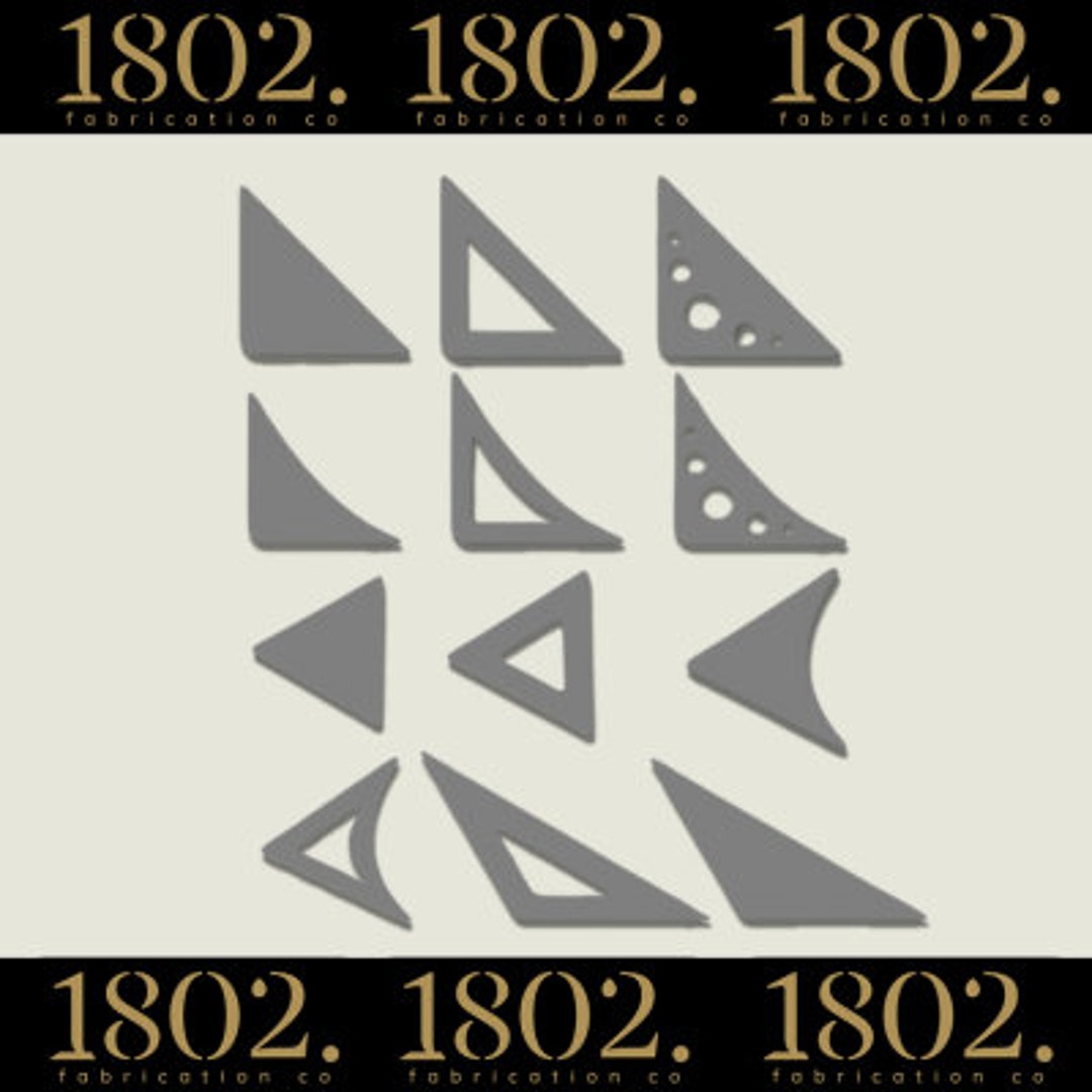 3"-8" Gusset DXF File(s) - 60 Designs Mega-pack - Scalable - 1802 ...