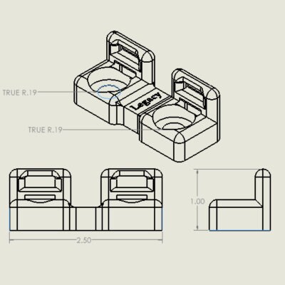 3d Print Stls: Zip Tie Tabs, Flat Mount - 1802.fabricationcompany - Etsy