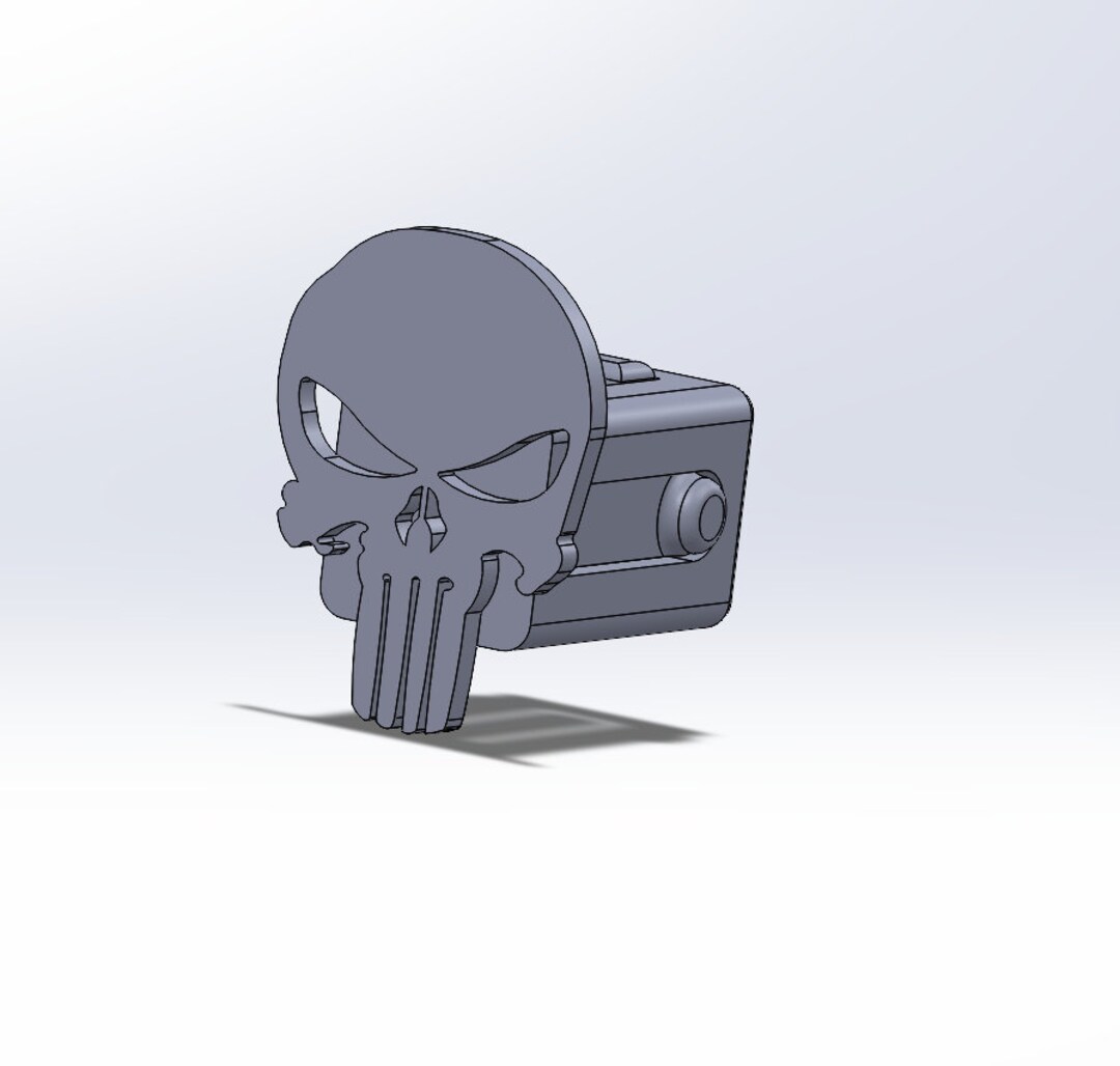 Skull Trailer Hitch Cover STL for 2" Hitches (autolock, No Trailer Pin ...