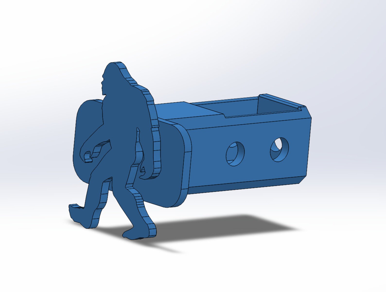 Bigfoot Print Trailer Hitch Cover STL for 2" Hitches (with Hidden ...