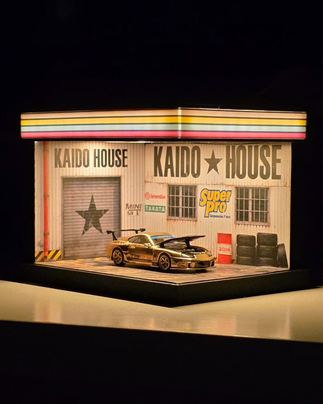 1/64 JDM Garage Diorama – Kaido House Edition With LED & Acrylic Cover ...