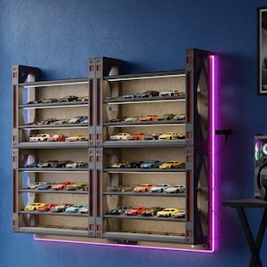 Modular Model Car Display | 1:64 Scale LED Shelf STL File - Etsy