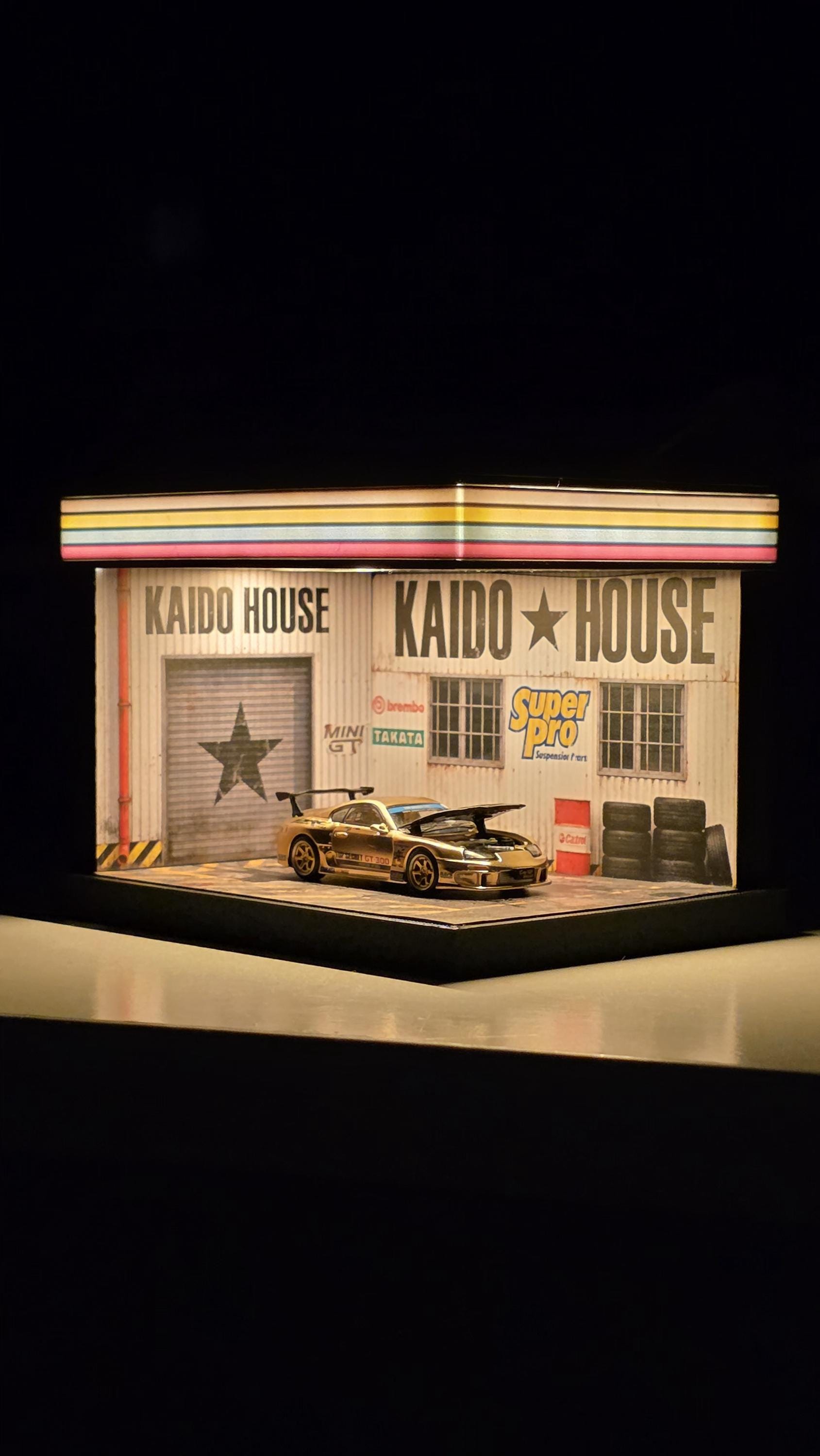 1/64 JDM Garage Diorama – Kaido House Edition With LED & Acrylic Cover ...