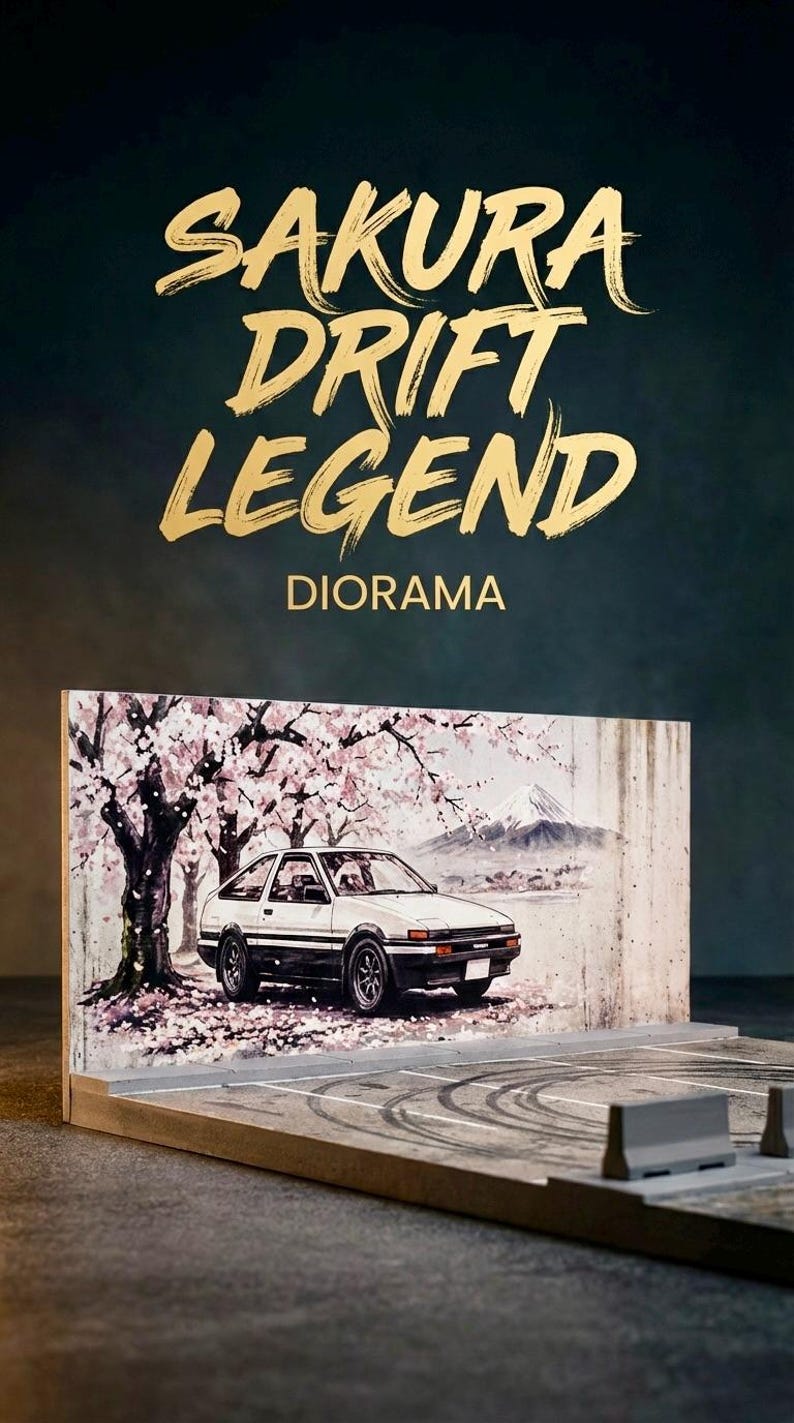 1/64 JDM Drift Diorama | Sakura Mountain Pass Display Base - Etsy Canada
