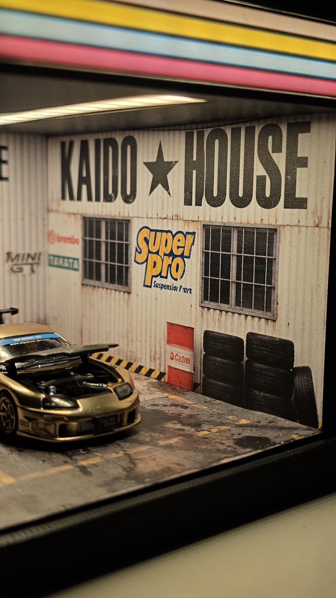 1/64 JDM Garage Diorama – Kaido House Edition With LED & Acrylic Cover ...
