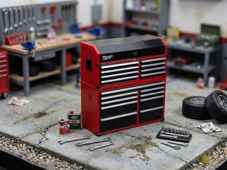 Multiscale Scale Mechanic's Tool Chest Set - (1/10, 1/18, 1/24) - Etsy