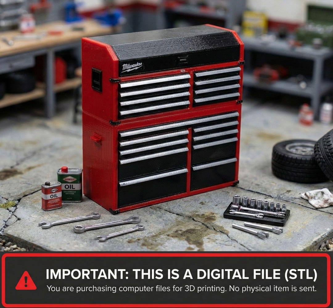 Multiscale Scale Mechanic's Tool Chest Set - (1/10, 1/18, 1/24) - Etsy