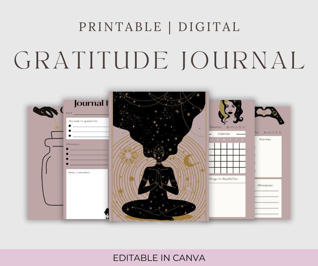 Digital Gratitude Journal Printable Gratitude Journal Manifestation ...