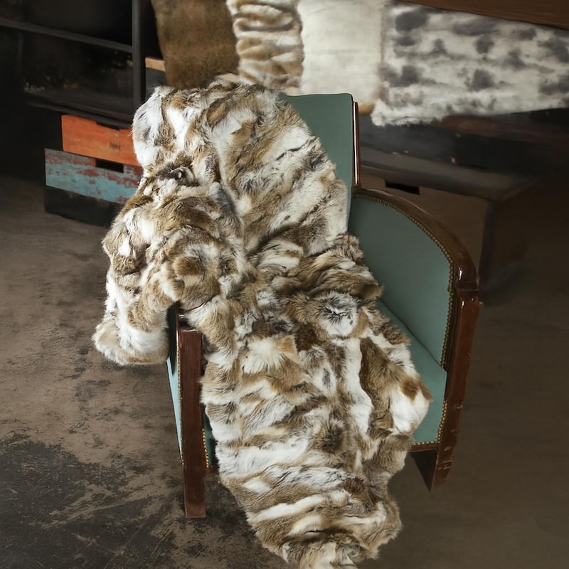 Real Rabbit Fur Blankets - Etsy