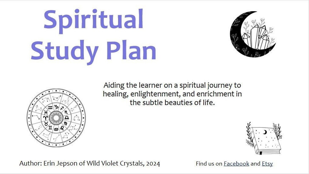 Spiritual Study Plan, Study Guide for Chakras, Crystals, Tarot ...