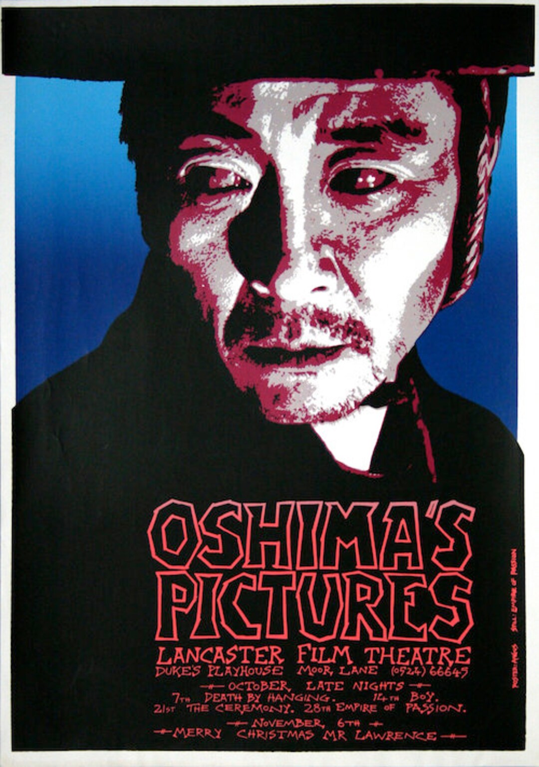 Film Poster. Oshima. Japanese Film. Screen-print. Hand Made. Lancaster ...