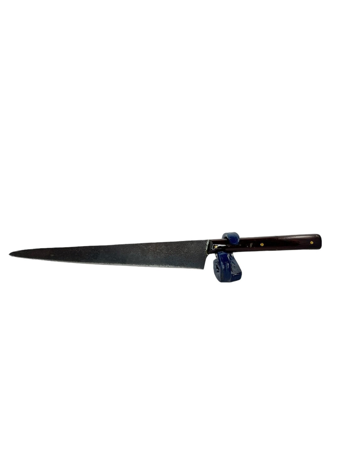 Hand Forged Long Knife With A Custom Stand - Etsy