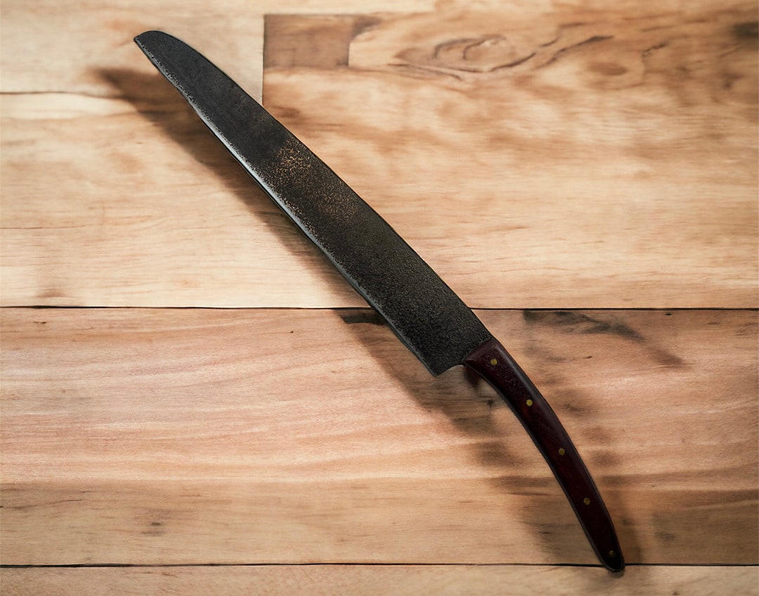 Hand Forged 11 Inch Knife With Stand - Etsy
