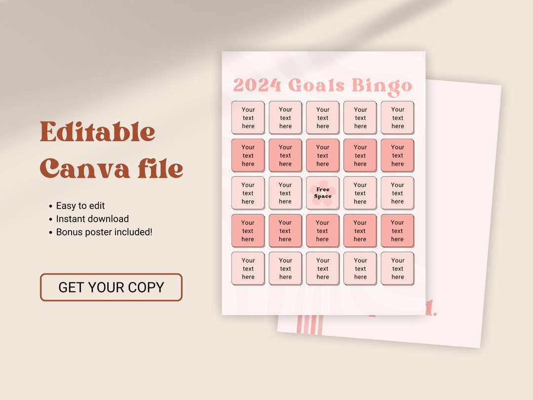 2024 Bingo Goal Tracker - Etsy