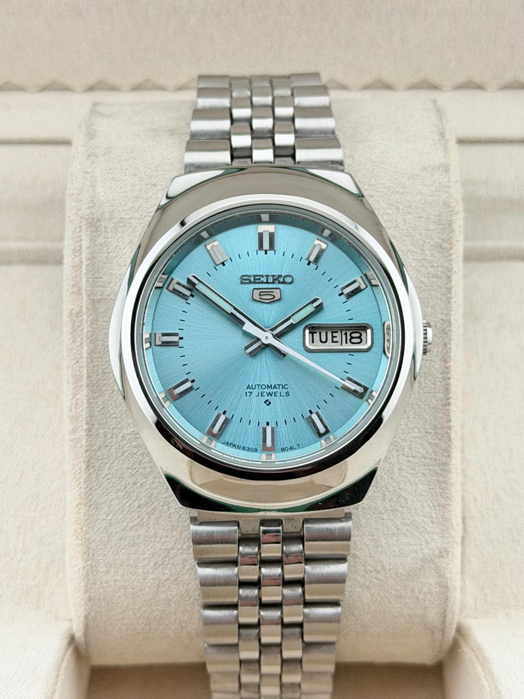 Seiko 5 Automatic 6309 Vintage Movement - Sky Blue Dial Men’s ...