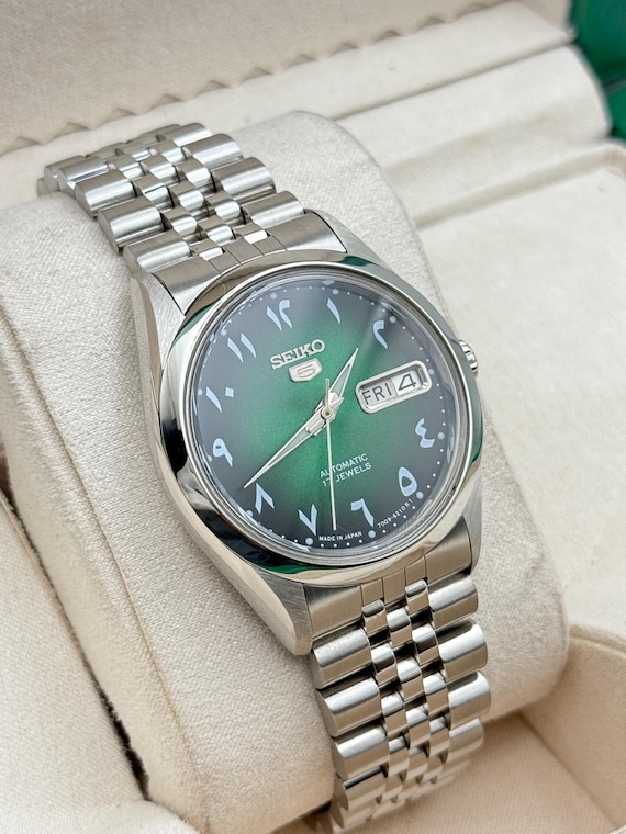 Seiko 5 Arabic Automatic Watch 6309 Vintage Movement … - Gem