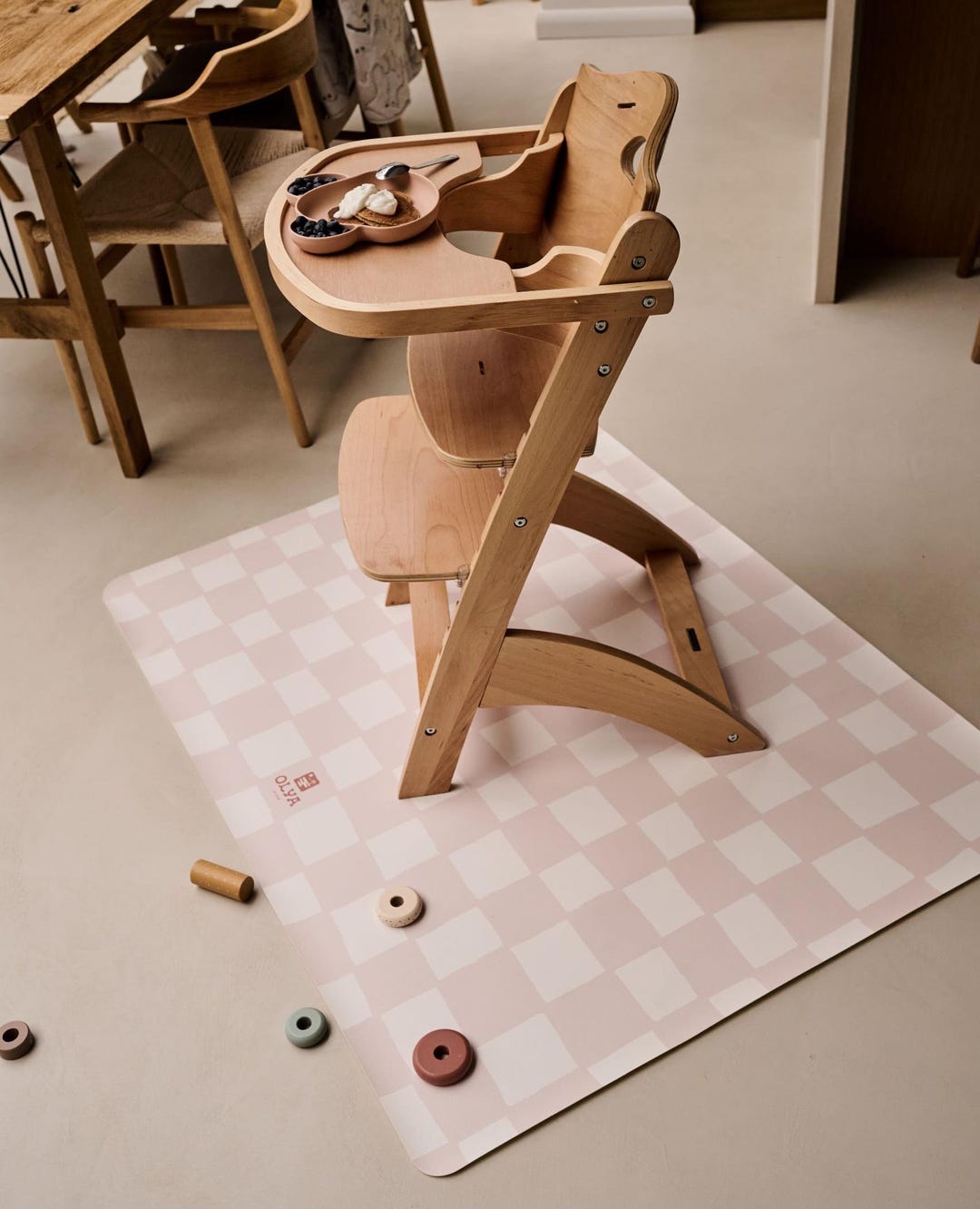 High Chair MAT | Baby Splat Splash Mat | Vegan Leather 95x125 Cm ...