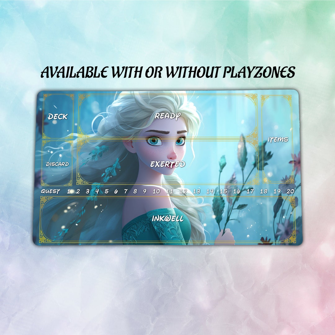 Ice Princess Lorcana Playmat 24x14 in With Playzone Premium Playmat TCG ...