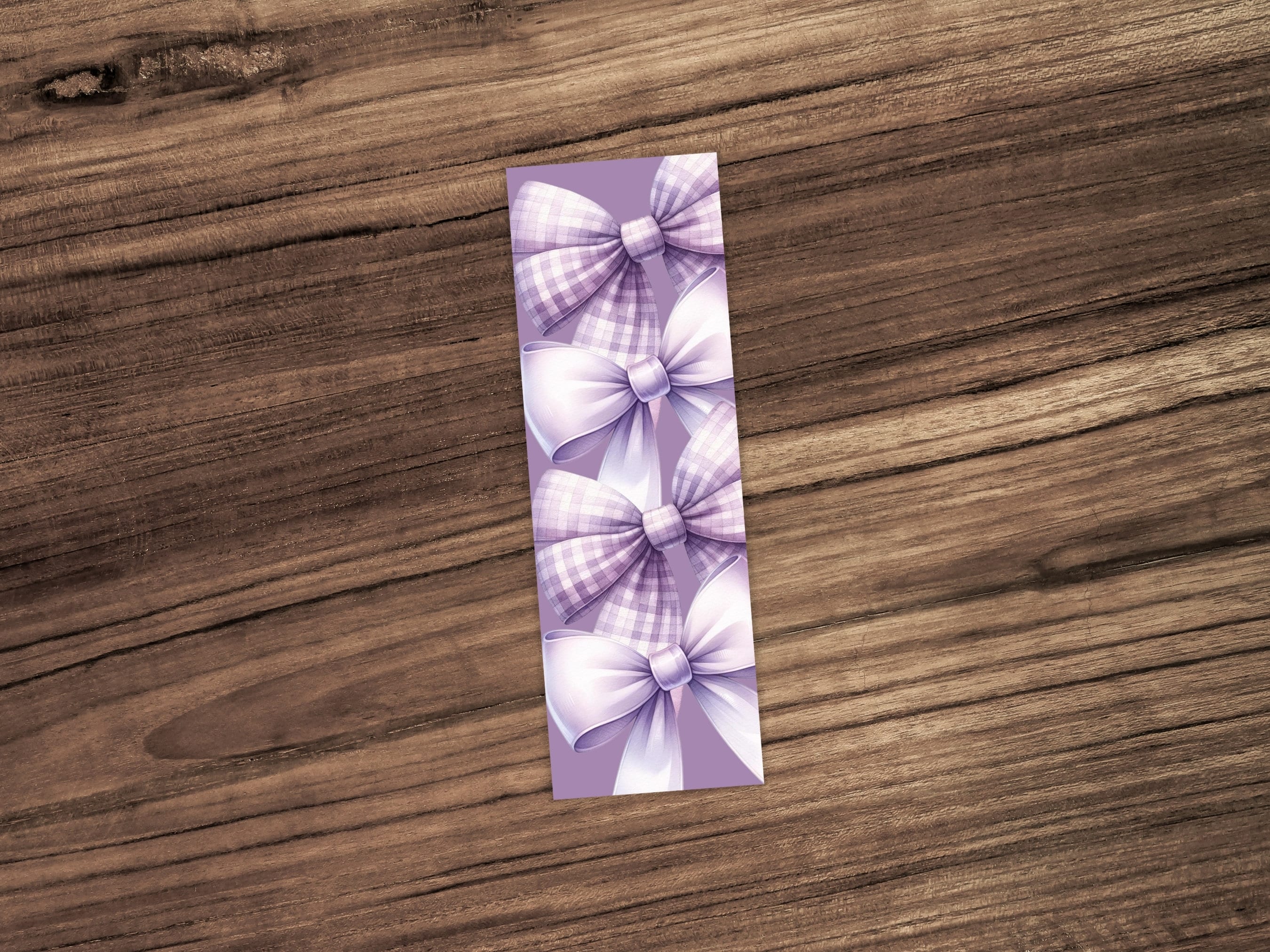 Coquette Purple Bow Laminated Bookmark, Aesthetic Bows Page Saver, Cute ...