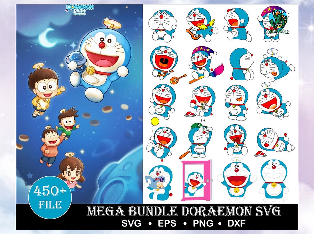 450 Doraemon SVG, Undle Layered SVG, Cricut, Cut File Cricut, Cutting ...