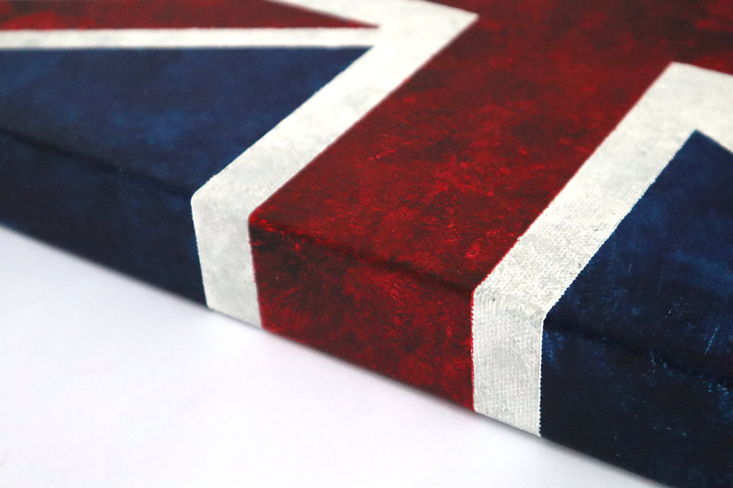 Handmade Union Jack Painting: Rustic British Flag Acrylic Art - Etsy