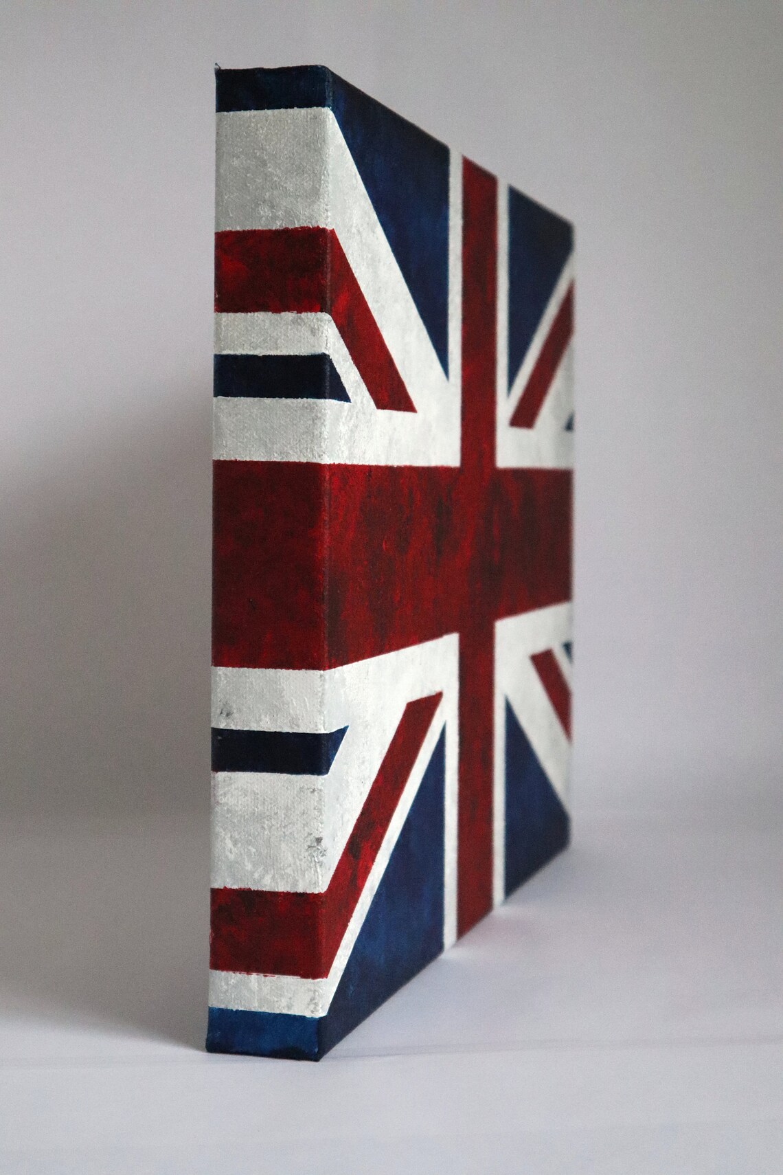 Handmade Union Jack Painting: Rustic British Flag Acrylic Art - Etsy