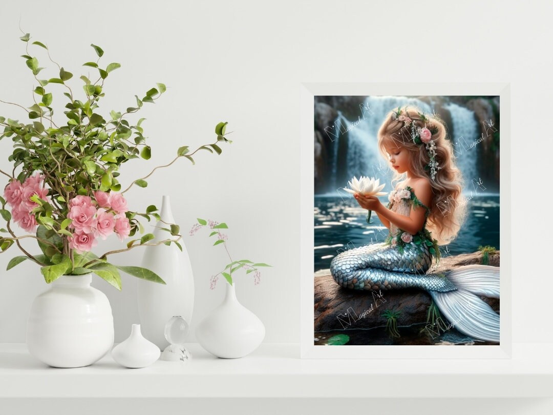 Fantasy Digital Mermaid Art, Realistic Mermaid Photography, Digital ...
