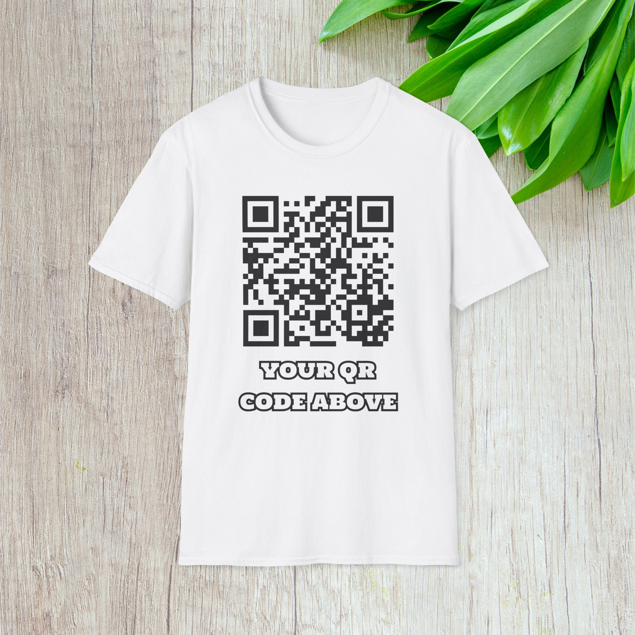 QR Code Tshirt, Custom Unique Graphic T Shirt, Personalized Scannable ...
