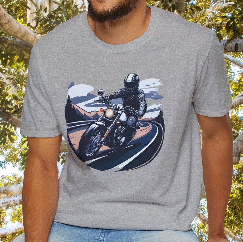 Motorcycle Rider T-shirt: Unisex Soft Style Graphic Tee - Etsy