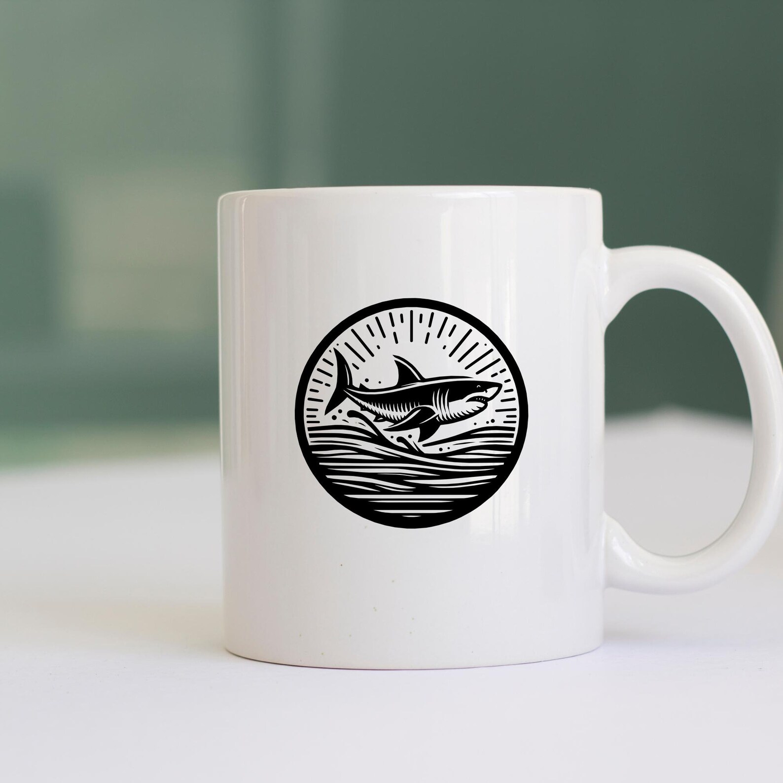 Shark SVG PNG Collection Ocean Hand Drawn Clipart Sea Themed Vector ...