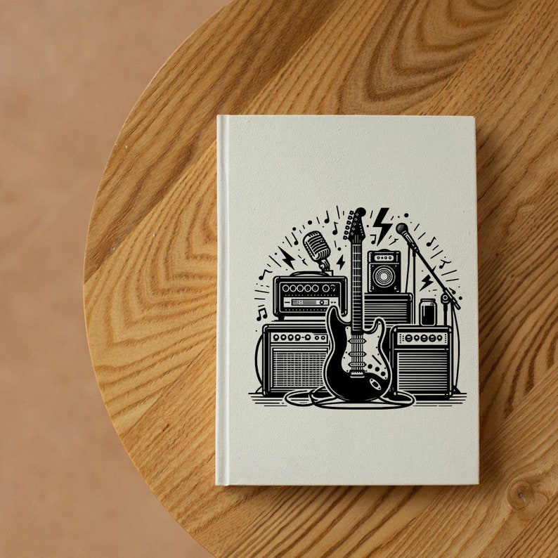 Guitar Rock SVG Collection, PNG, Music Clipart, Hand Drawn Electric ...